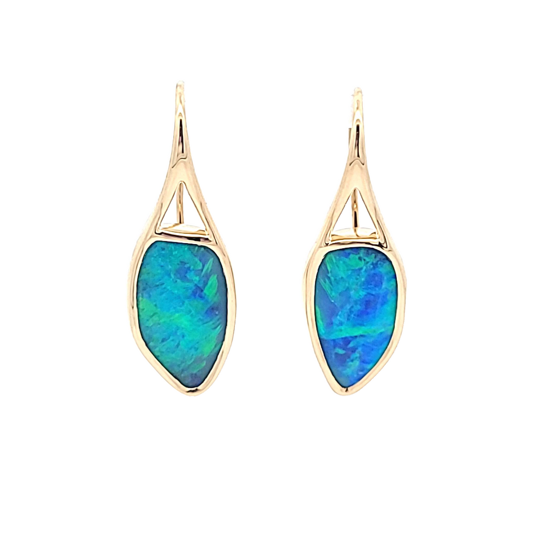 GOLD OPAL EARRINGS – The Opal Miner