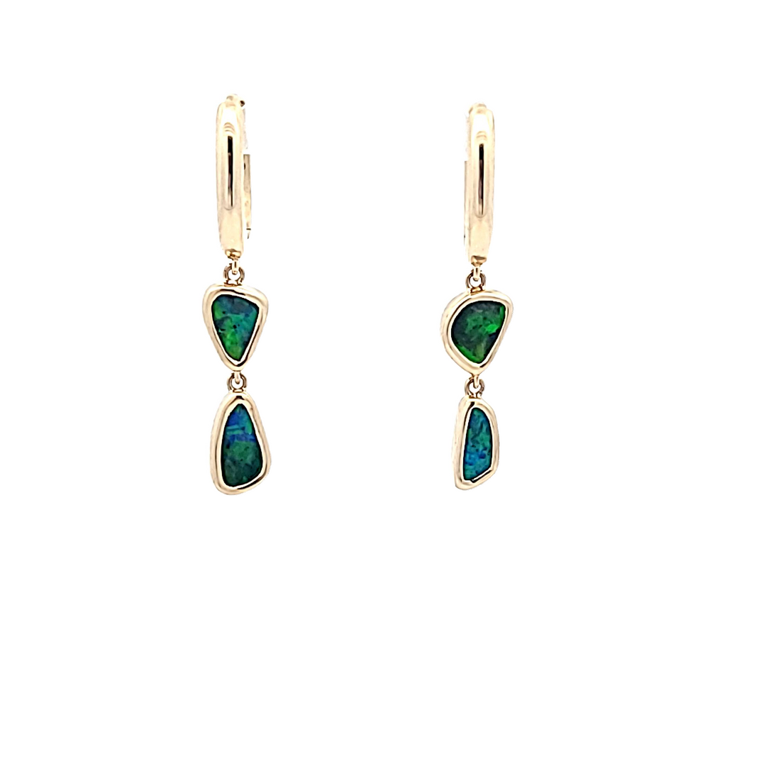 GOLD OPAL EARRINGS – The Opal Miner
