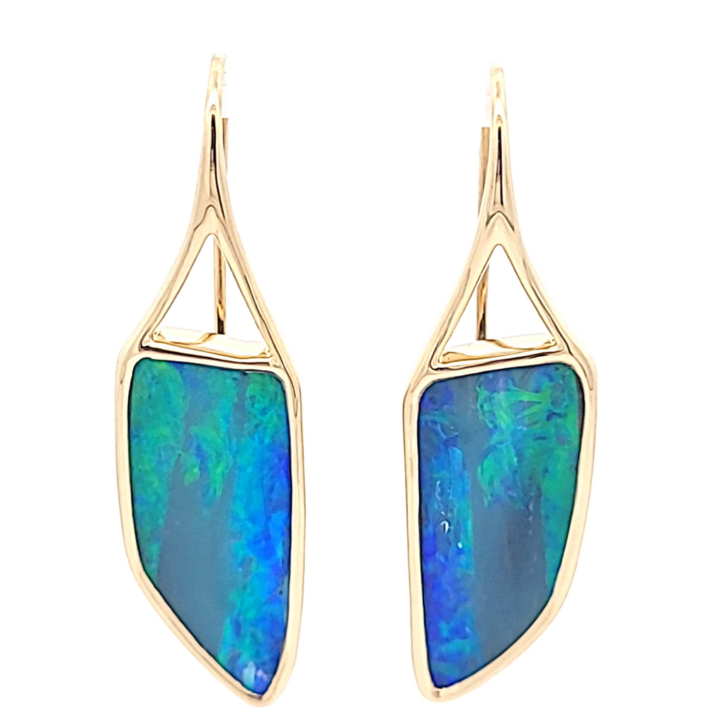 GOLD OPAL EARRINGS – The Opal Miner